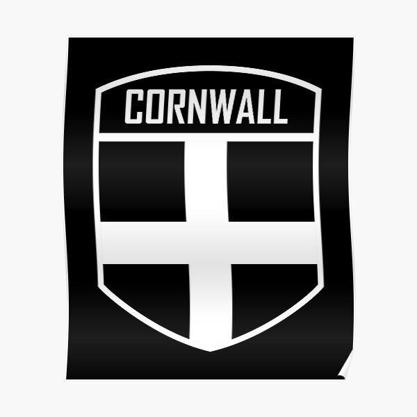 "Cornwall County England Flag Emblem" Poster for Sale by T-warrior ...