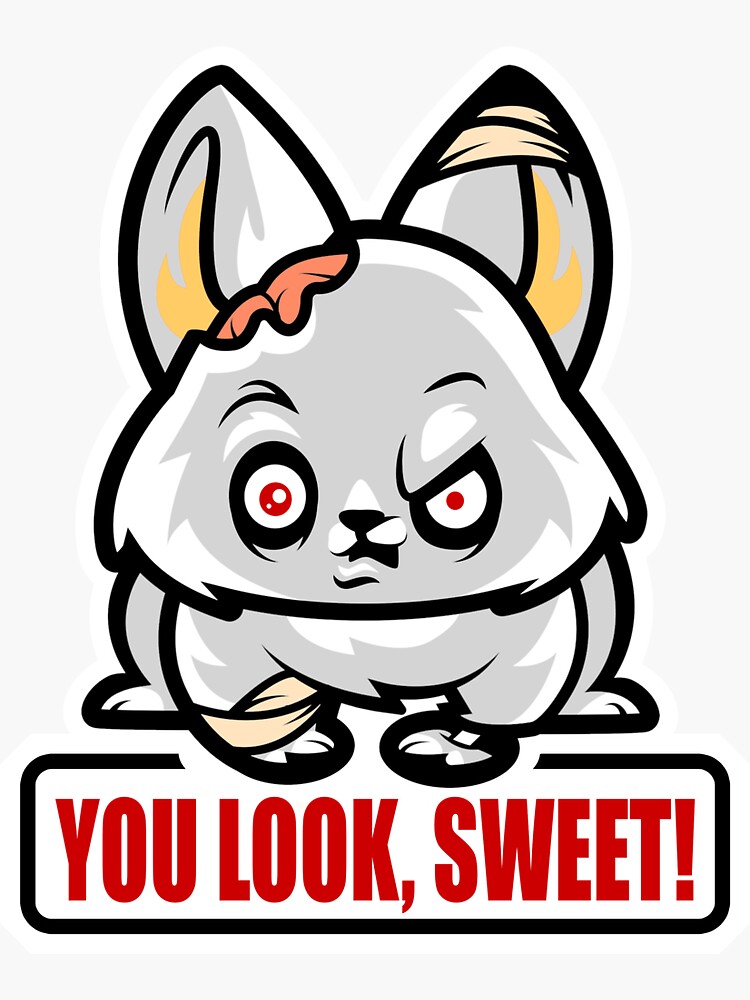 "You Look, Sweet! | Enough to eat..（^_-）" Sticker for Sale by ...