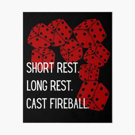 "Short Rest Long Rest Cast Fireball Shirt | DnD | Wizard | Tabletop RPG ...