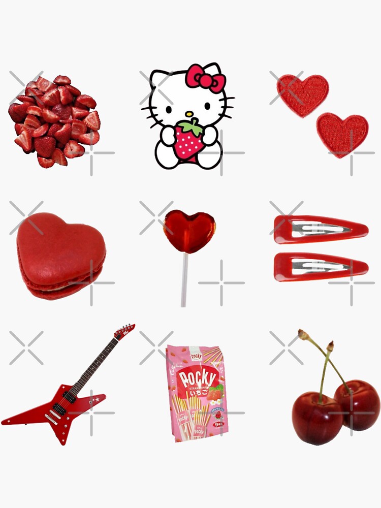 "c r i m s o n" Sticker for Sale by sailxrmei | Redbubble