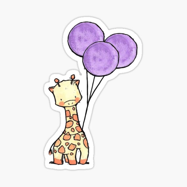 "giraffe cartoon" Sticker by Eshan91 | Redbubble