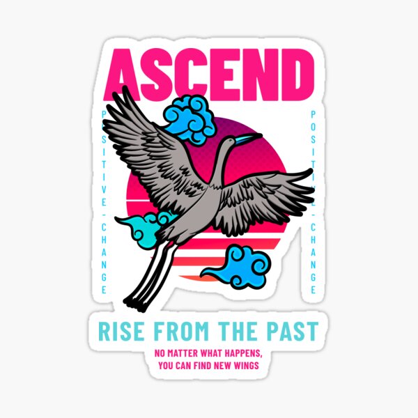 ""ASCEND" Retro Motivational Design" Sticker by DraeconPrints | Redbubble