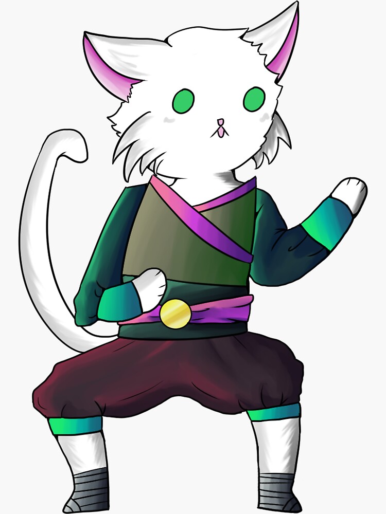 "Monk Kitty" Sticker by LukasMartin1010 | Redbubble