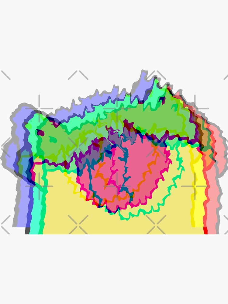 "Wavy Frog" Sticker by BudgetGeguri | Redbubble