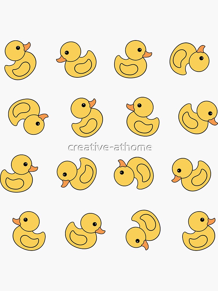 "Yellow rubber duck" Sticker for Sale by creative-athome | Redbubble