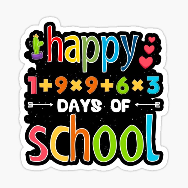 "Math Formula 100 Days Of School Teacher Boy Girl Gift" Sticker by ...