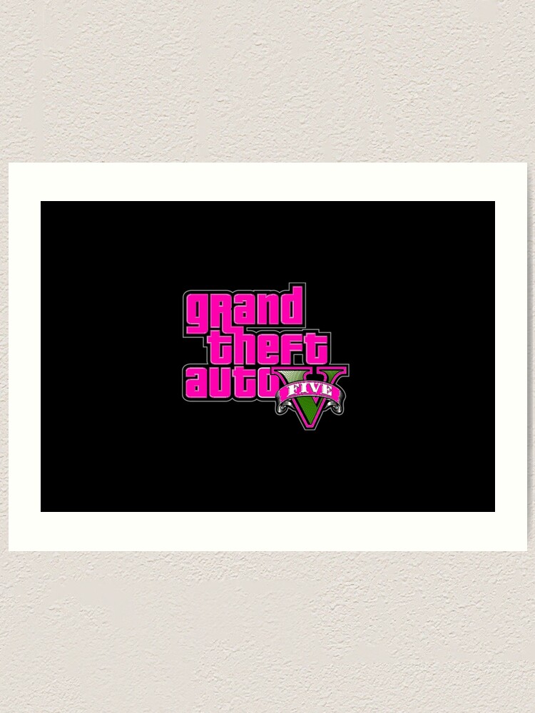 "Grand Theft Auto Logo: Grand Theft Auto V Big Sticker" Art Print for ...