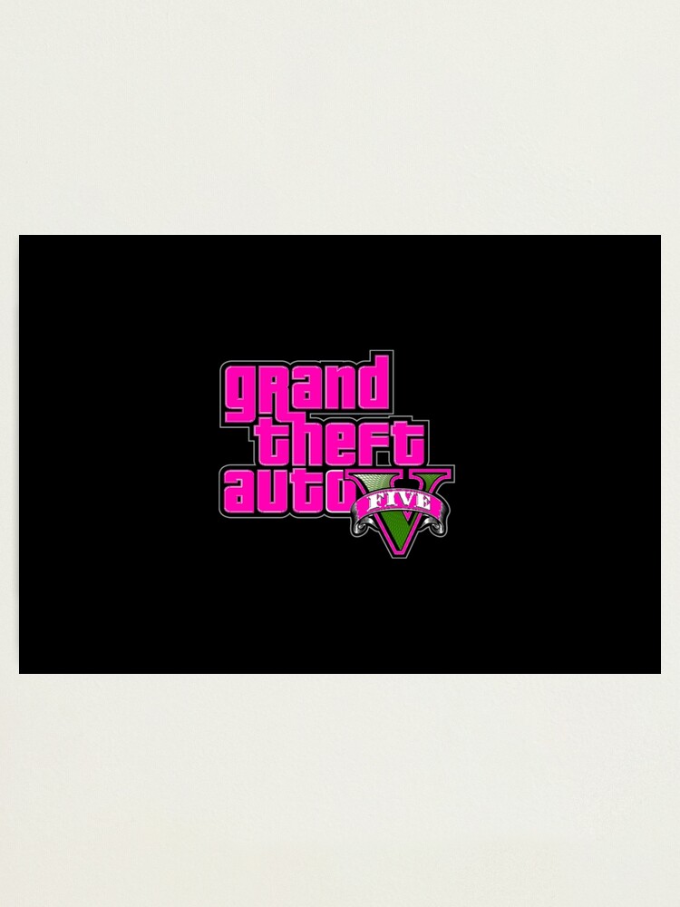 "Grand Theft Auto Logo: Grand Theft Auto V Big Sticker" Photographic ...