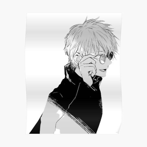 "Satoru Gojo wearing glasses and being sassy" Poster for Sale by abdou ...