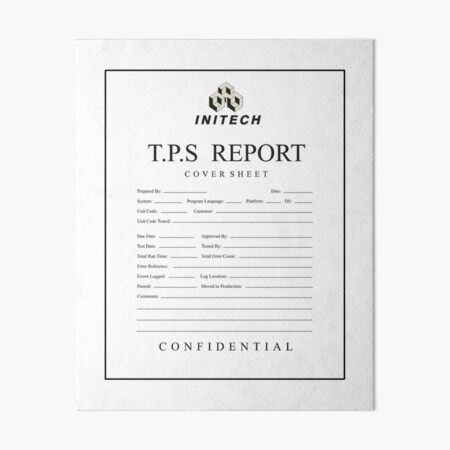 "TPS report cover sheet initech" Art Board Print by jasonhoffman ...