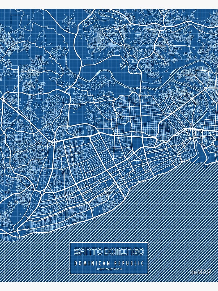 Lámina fotográfica «Mapa de la ciudad de Santo Domingo de República ...
