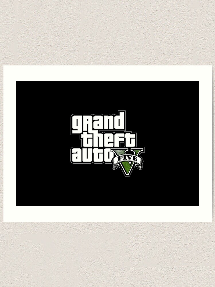"Grand Theft Auto Logo: Grand Theft Auto V Big Sticker" Art Print for ...