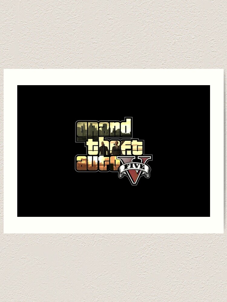 "Grand Theft Auto Logo: Grand Theft Auto V Big Sticker" Art Print for ...