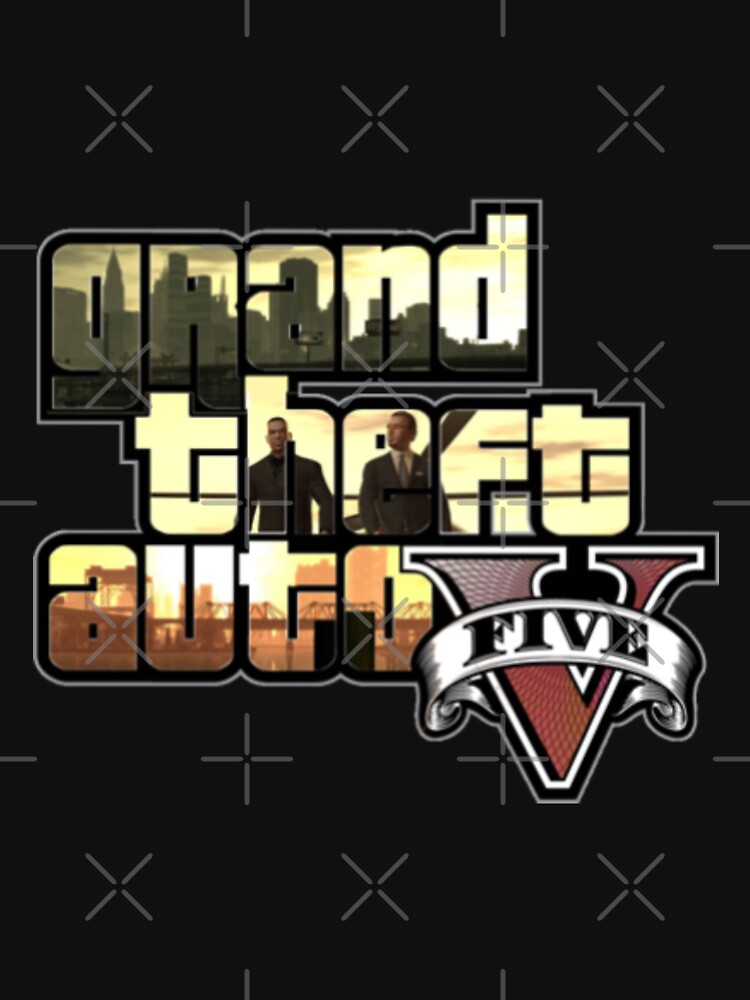 "Grand Theft Auto Logo: Grand Theft Auto V Big Sticker" T-shirt for ...