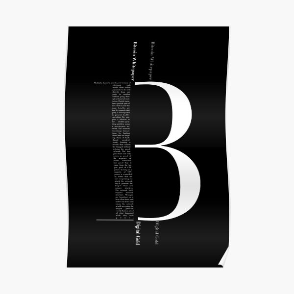 "Bitcoin BTC crypto poster " Poster for Sale by karpinskadesign | Redbubble