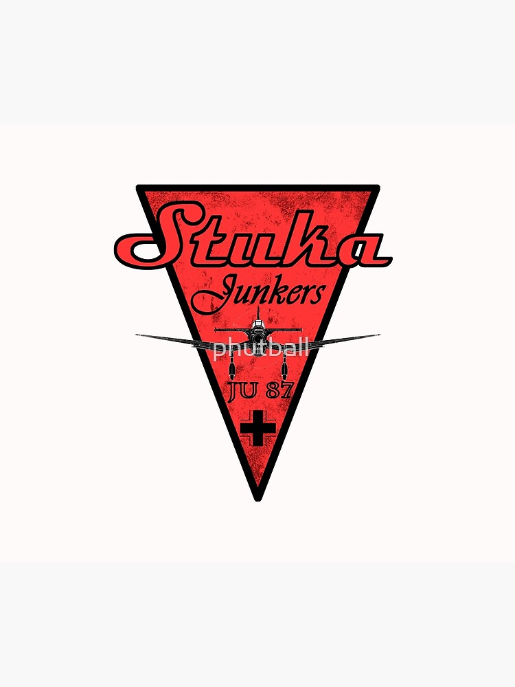 "Stuka Dive Bomber Plane Emblem on White" Throw Blanket for Sale by ...