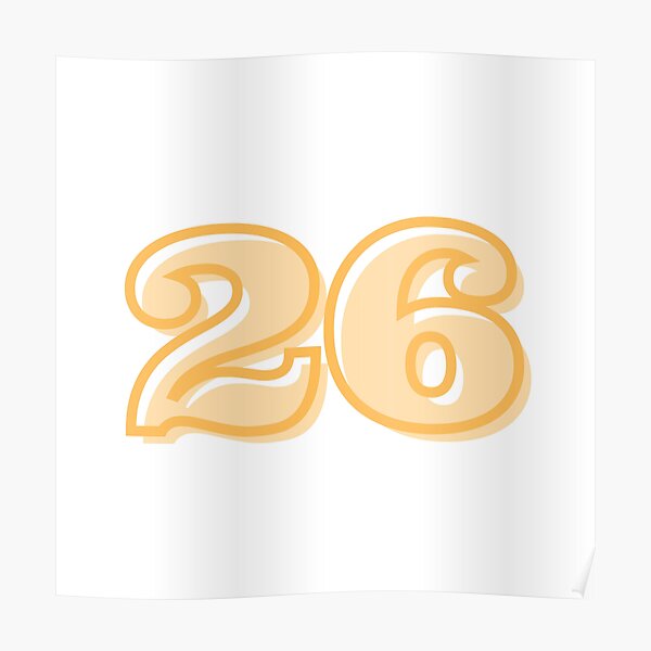Póster «número veintiséis (26)» de countthenumbers | Redbubble