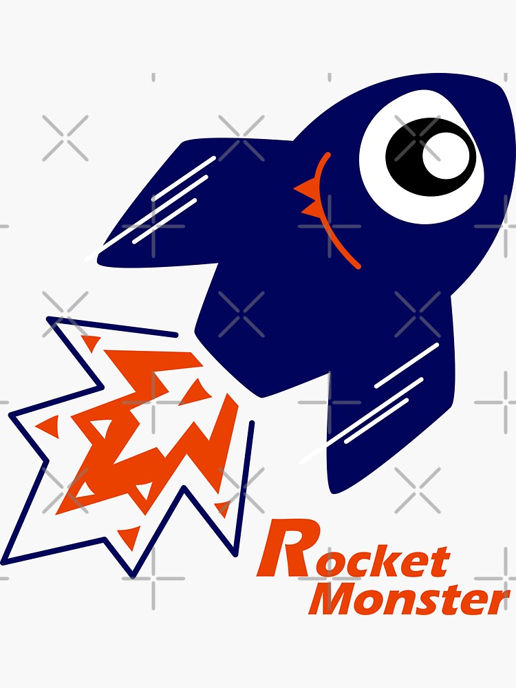 Pegatina «Rocket Monster, espacio, equipo cohete, jugador, juegos ...