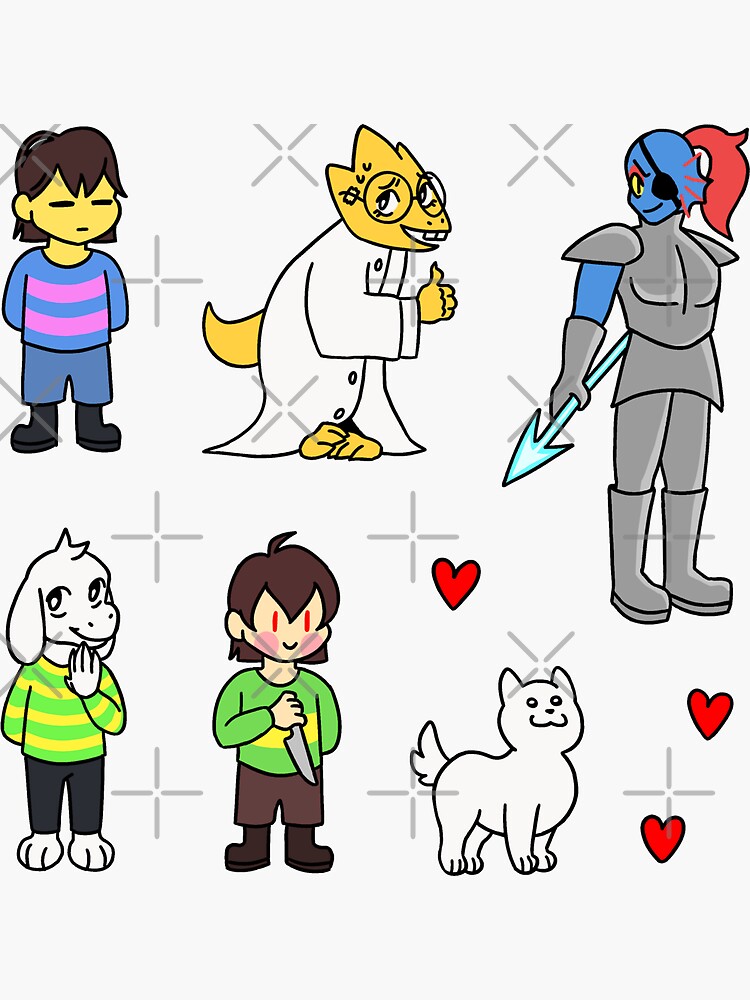 "Undertale Character Stickerpack (3 of 3)" Sticker by OriginalRye ...