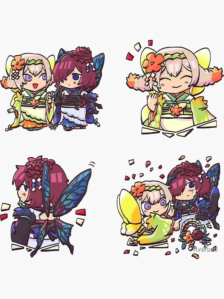 "Chibi Peony: Alfar Dream Duo" Sticker by Sonoch | Redbubble