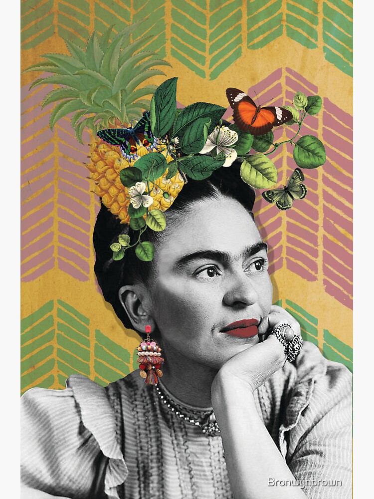 Pegatina «Cartel de Frida Kahlo, arte de pared feminista, ilustración ...