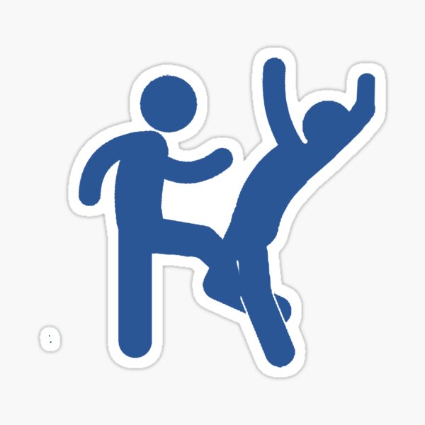 "Kick Stick figure" Sticker for Sale by DanDevilleArt | Redbubble