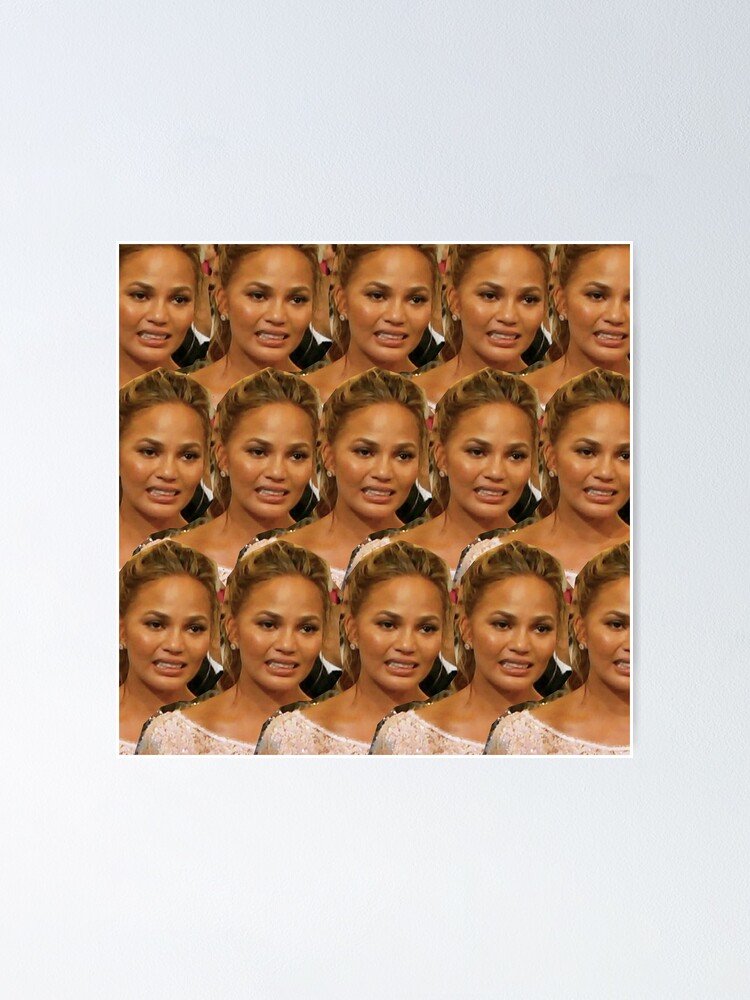 "chrissy teigen awkward crying" Poster for Sale by lunalovebad | Redbubble