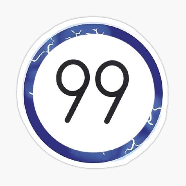 "number 99" Sticker for Sale by Garizouna | Redbubble