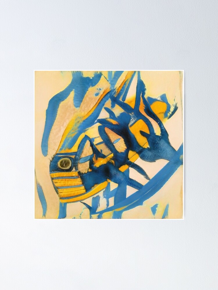 "One-of-a-kind abstract fish art that actually does not exist!" Poster ...