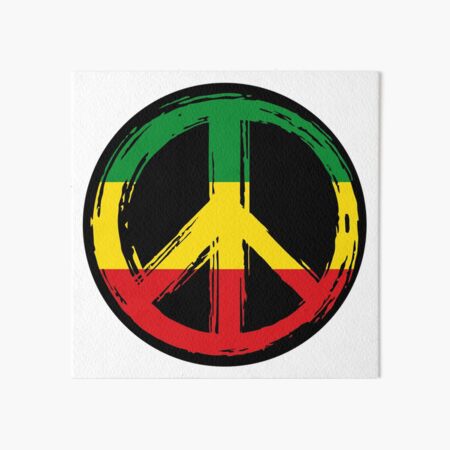 Lámina rígida «Símbolo de paz con los colores de la bandera Rastafari ...