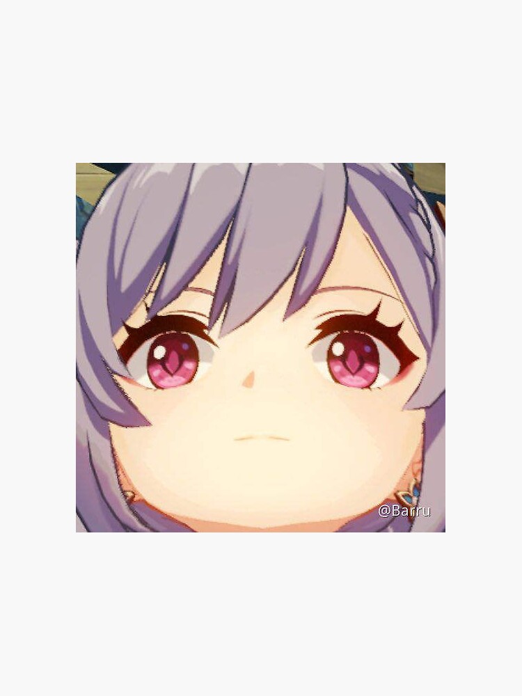 "Keqing Cute Meme Face" Sticker for Sale by chrstnm | Redbubble