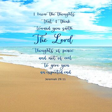 "Jeremiah 29:11, Gods Plan of Peace and Hope - Bible Verse Scripture ...