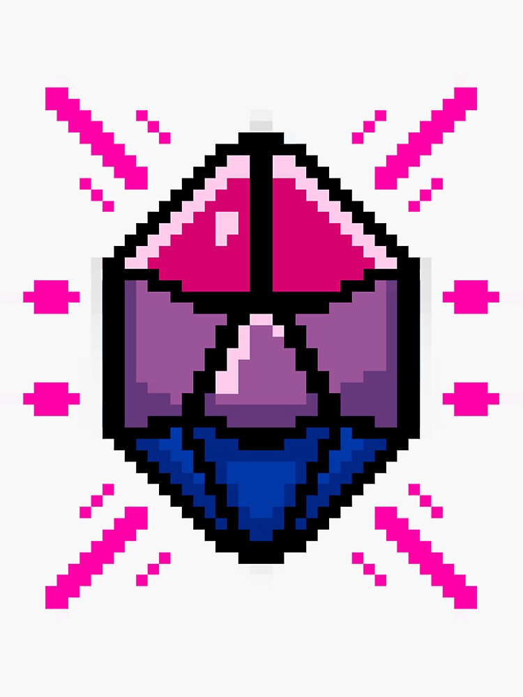 "Pride Pixel Art D20 - Bisexual Pride Flag" Sticker for Sale by ...