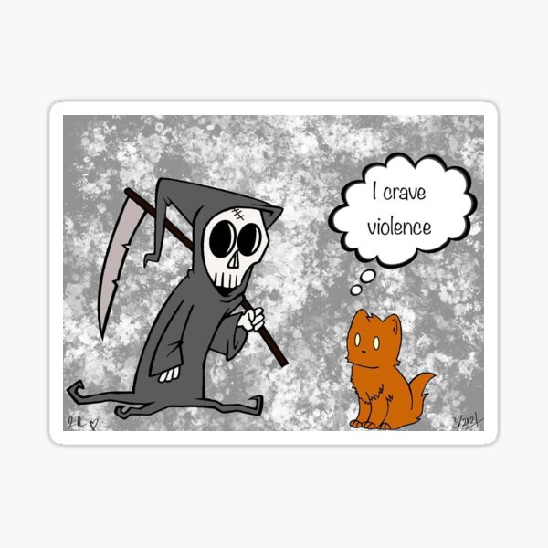 "Fluffy and Joe" Sticker by JessicaQuinn94 | Redbubble