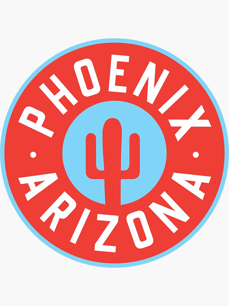 "Phoenix Arizona Cactus Sticker" Sticker by MisterMeteor | Redbubble