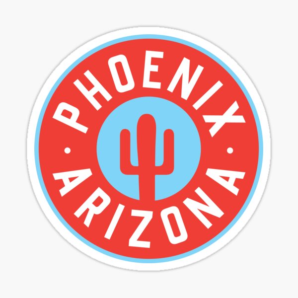 "Phoenix Arizona Cactus Sticker" Sticker by MisterMeteor | Redbubble