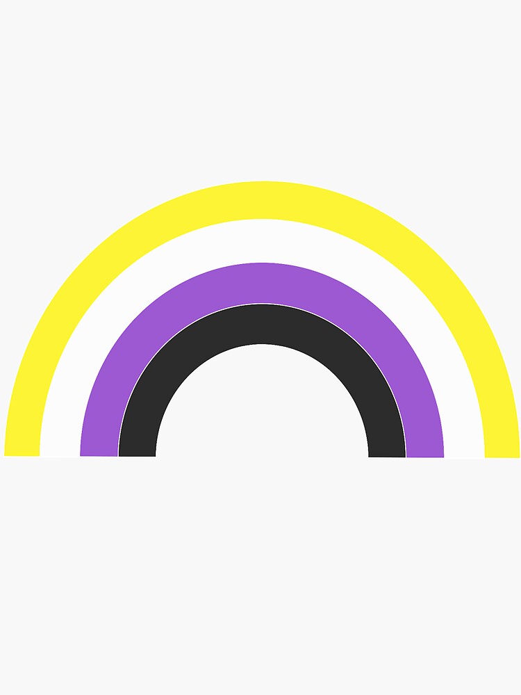 Non Binary Rainbow Pride Flag Sticker For Sale By Sophie 26 Redbubble