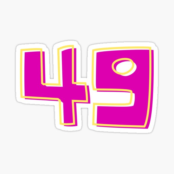 "Number Forty Nine (49)" Sticker by countthenumbers | Redbubble