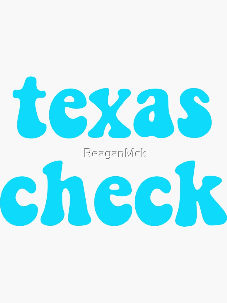 "Texas Check" Sticker by ReaganMck | Redbubble