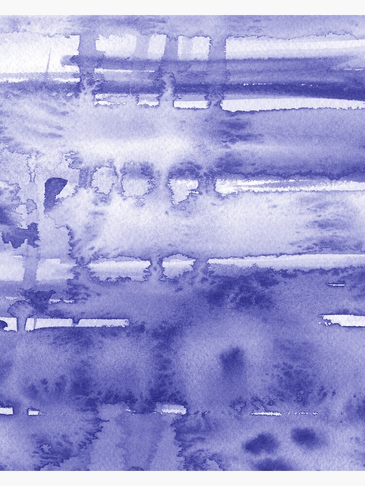 "Watercolor Waterfall Abstract Art In Blue Purple Very Peri Line Decor ...