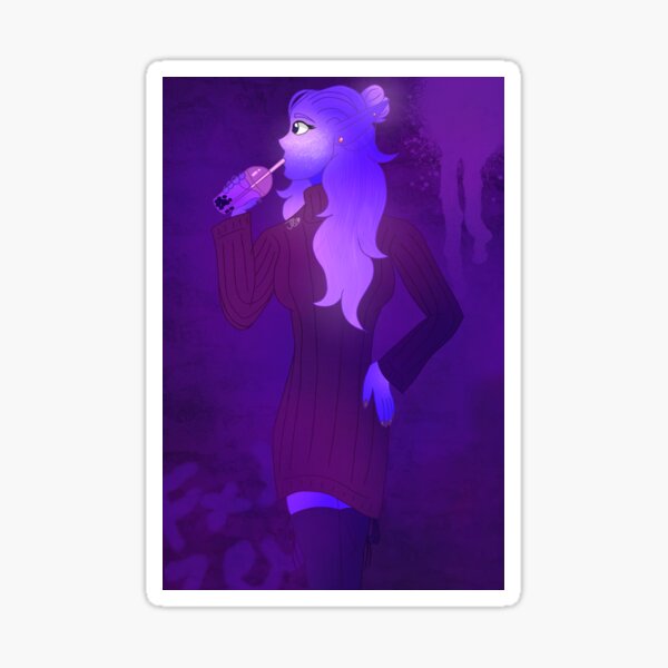 "Neon Lights (Phoebe)" Sticker by lxttlecomfey | Redbubble