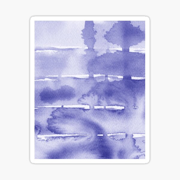 "Watercolor Waterfall Abstract Art In Blue Purple Very Peri Line Decor ...