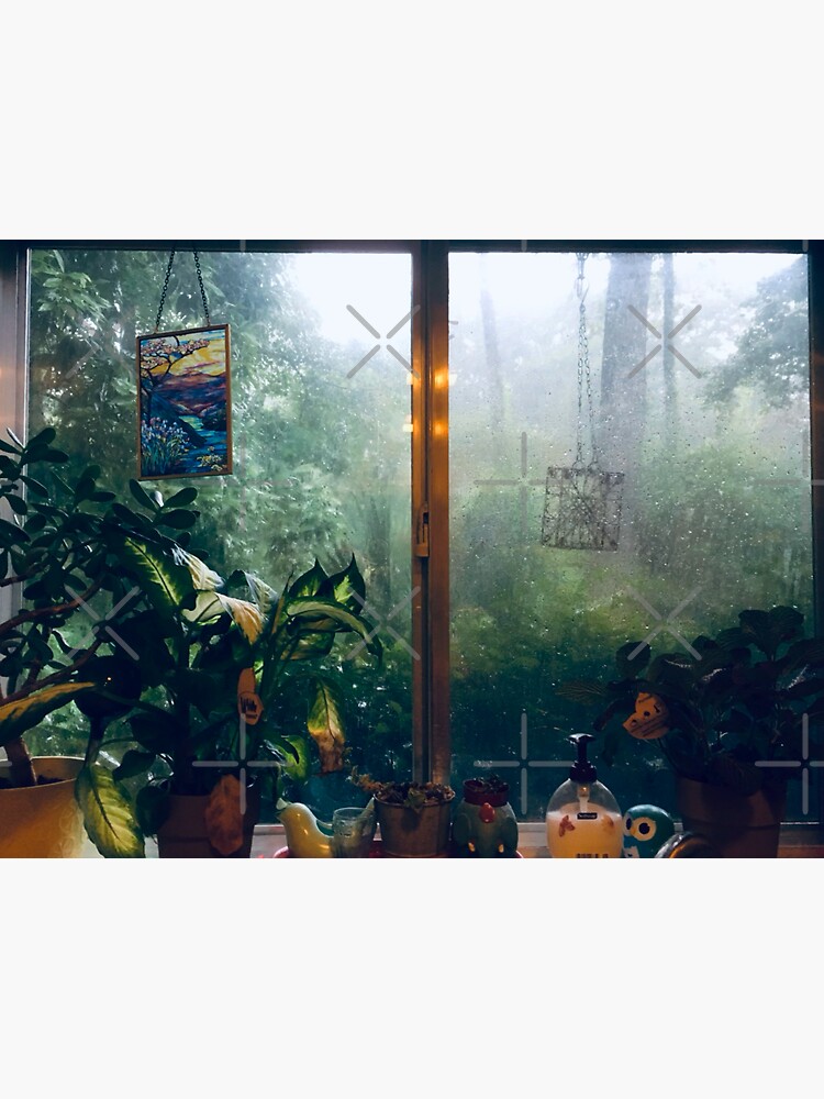 "Rainy Day Kitchen Window" Sticker by Love-Peaches | Redbubble