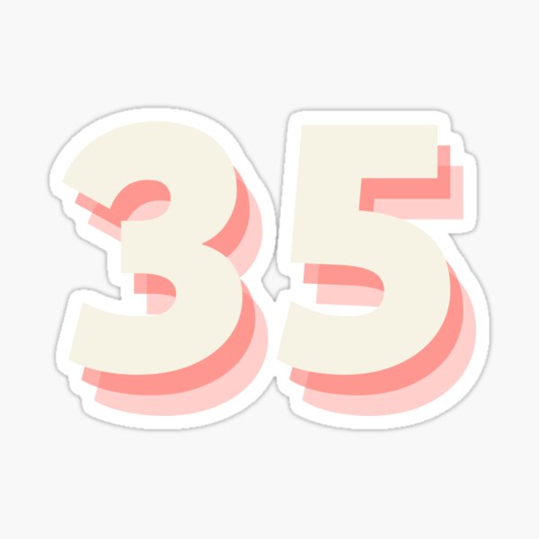 "Number Thirty Five (35)" Sticker by countthenumbers | Redbubble