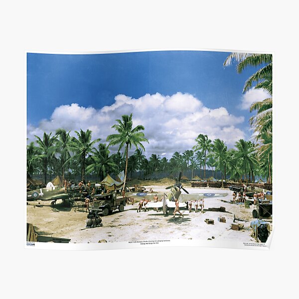 "RNZAF P-40N Warhawks undergoing maintenance" Poster for Sale by Rarity ...