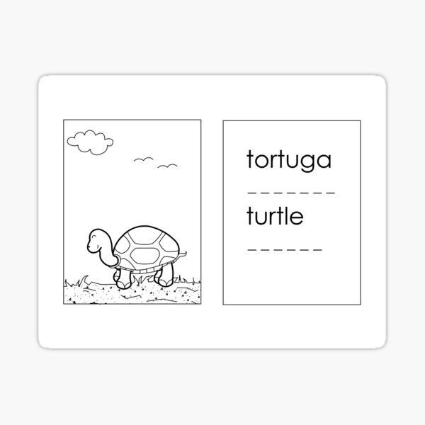"Turtle for coloring and didactic development" Sticker for Sale by ...