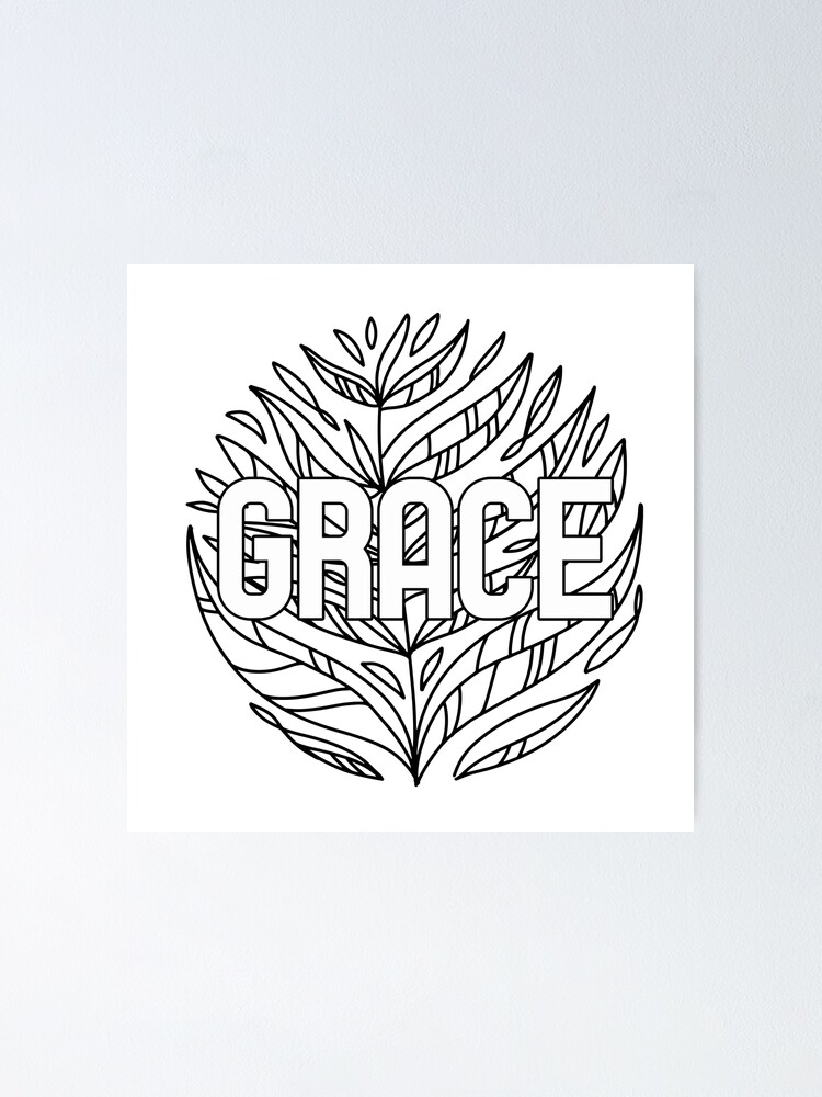 "Grace Leaves Design" Poster for Sale by Angieochoa | Redbubble