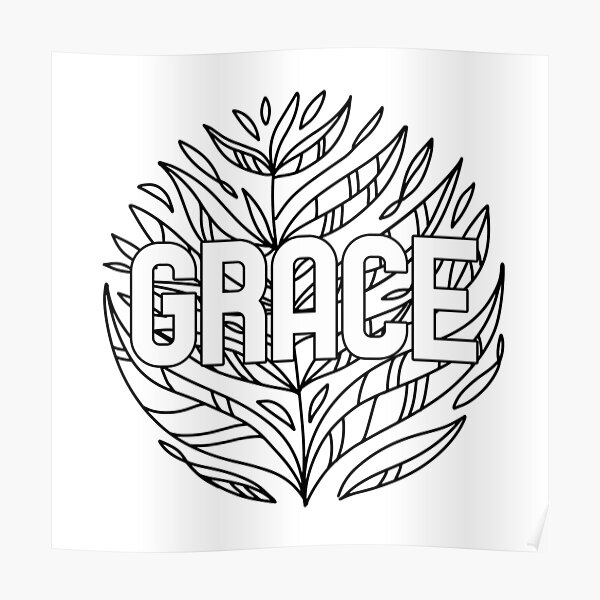 "Grace Leaves Design" Poster for Sale by Angieochoa | Redbubble