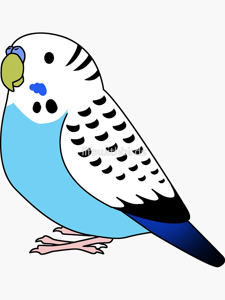 Pegatina for Sale con la obra «Dibujo de dibujos animados de loro ...