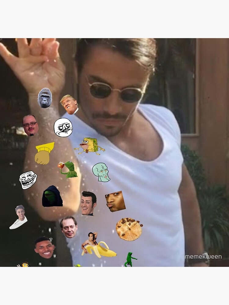 "Salt Bae Sprinkling Memes" Throw Pillow by memekween | Redbubble